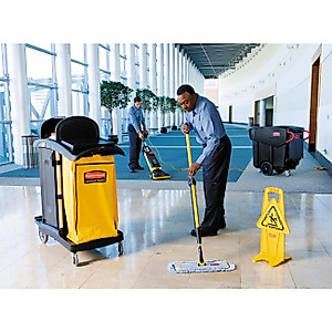 Rubbermaid Housekeeping FG9T7200BLA Service Cart with Two Caddies, Black