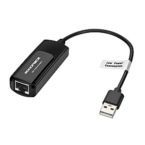 Monoprice USB 2.0 Ultrabook Ethernet Adapter (Low Power), Supports Windows and MacOS