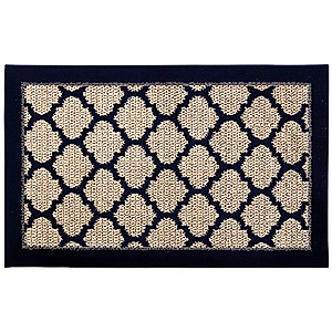 Elle Décor Metropolitan Trellis Accent Rug, 26"x45", Navy Blue