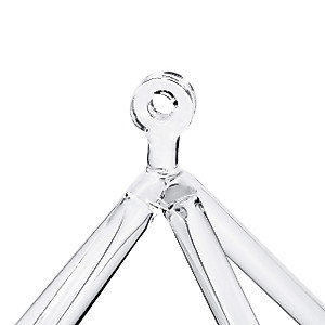 Joysense Clear Quartz Crystal Singing Pyramid 10 inch With Crystal Singing Bowl Striker and Carrying Case