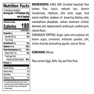 Krusteaz Cinnamon Swirl Crumb Cake and Muffin Mix, 21 oz Box