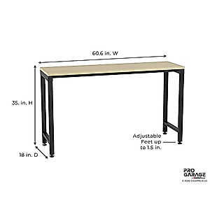 ClosetMaid ProGarage Garage Storage Base Cabinets & Workbench Top 3-Piece Set, Custom, Durable, Adjustable, Steel Construction, Black