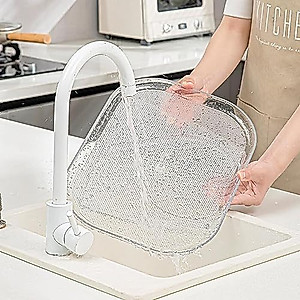 Square Lazy Susan for Refrigerator, Clear Turntable Organizer, 2 Pack 15.67'' Rectangular Fridge Organizers and Storage, Rotating Rack Organization for Kitchen, Counter Top, Cabinet Closet, Pantry