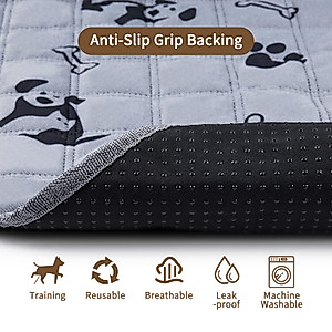 MelonArt Washable Dog Pee Pads Reusable Puppy Training Pads Non-Slip Waterproof Potty Mat for Training, Travel, Whelping, Housebreaking, Incontinence (18x24 inch (Pack of 2))