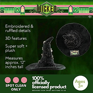 Franco Collectibles Wicked Elphaba's Witch Hat Bedding Super Soft Plush Decorative Throw Pillow, 14 in X 9 in, (Officially Licensed Product)