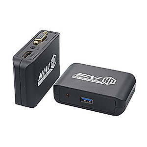 Household Compact 1080P USB3.0 to MI-compatible+VGA Adapter Video Converter for Laptop Computer Smart Home Devices