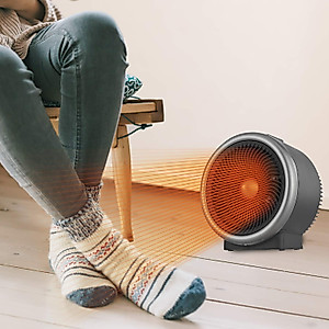 PELONIS Portable Heater with Air Circulation Fan with LED Display. Cooling & Heating Mode Space Heater for All Year Around Use, Tip Over & Overheat Protection,for Home, Office Personal Use, Black