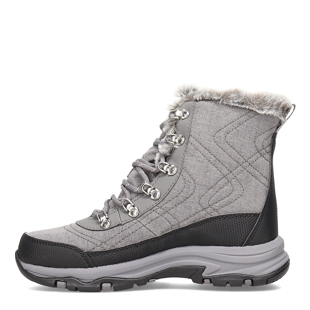 Skechers Women's Cold Weather Boot Snow, Charcoal, 10