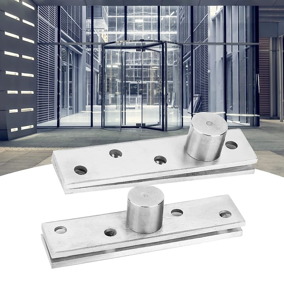 2PCS Rotatable Door Pivot Hinges 360 Degree Stainless Steel Concealing Hinges Door Pivot Hinges Up Down Shaft Hinges Set for Windows Fence Sheds Kitchen Gate(2pcs)