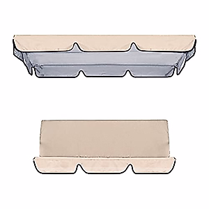 GLUTINOUS Swing Waterproof Cover Garden Furniture Dust Covers Swing Canopy Cover and Garden Chair Outdoor Sunscreen Outdoor (Color : A)