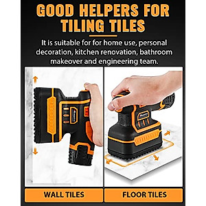 Mxmoonfree Tile Vibrator Tile Tools for Installation Vibrating Tool with 6 Gears Adjustable Vibration, 2 Pcs Battery, NO Suction Cup