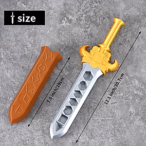 Dice Dagger with 7PCS D20 Dice Dungeons and Dragons Dice Set DND Dice Holder Polyhedral Dice Gift Sword D&D Dice Scabbard Dice Box Sword Dagger Polyhedral Dice Storage Dice D20 Brown