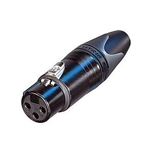 New Neutrik NC3FXX-BAG 3 Pin Female XLR Mic Cable Connector Black Silver Contact