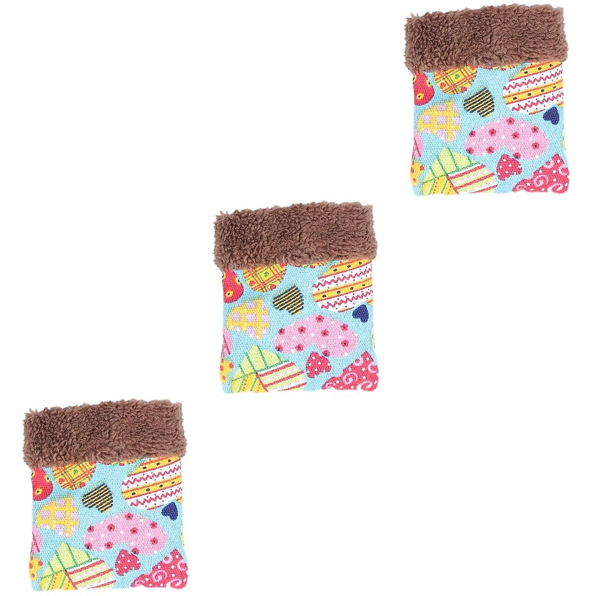 POPETPOP 3pcs Chinchilla Bedding Fleece Sleeping Bag Hamster Cage Bedding Guinea Pig Bed Pet Bed House Hamster Sleeping Bag Bed Linings Hug Cup Cotton Nest Mice Warm Mat Hamster House Bed