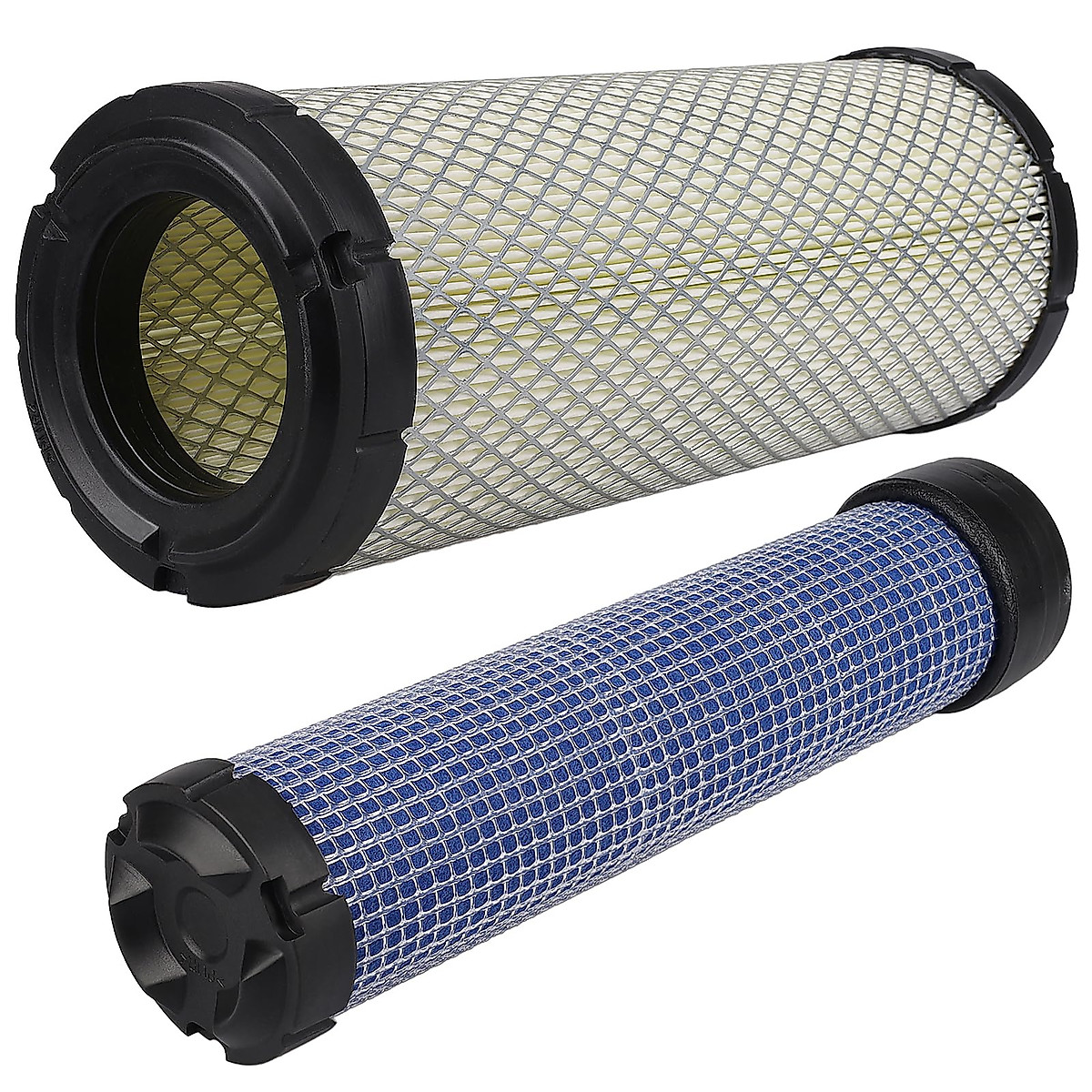 25 083 01-S Outer Air Filter & 25 083 04-S Inner Filter Compatible with Kawasaki 11013-7020 11013-7019 11013-7044 11013-7045 Kubota TA040-93230 TA040-93220 Lawn Mover M131802 M131803