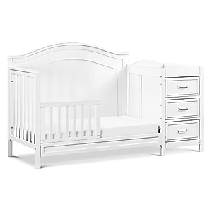 DaVinci Charlie 4-in-1 Convertible Crib and Changer Combo in White