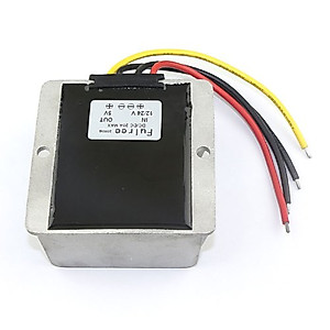 DROK® 20A 100W High Current DC Buck Converter 10-35V 12V/24V to 5V Car LED/Solar Energy Regulated Power Supply