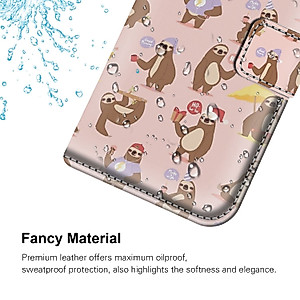 GackCase Wallet Case for Samsung Galaxy S9 Plus (2018) [6.2 Inch] with Sloth Animals Stand Support Wristband Credit Card Slots Side Cash Pocket Magnetic Buckle PU Leather Flip Cover