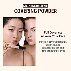 AEKYUNG LUNA Long Lasting BIG Concealer, Korean Makeup, Full Coverage High Adherence For Under Eye Dark Circles, 02 Beige (1.05 fl. oz)