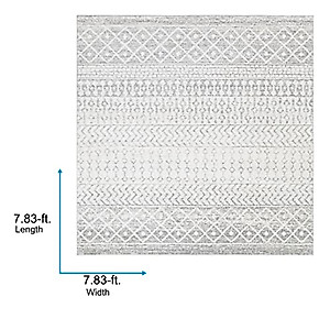 Artistic Weavers Chester Boho Moroccan Area Rug,7'10" Square,Grey