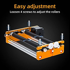 FoxAlien New Aluminum Y-axis Rotary Roller for Cylindrical Objects Curved Surface Compatible with CNC Router Engraving Machines Reizer, Reizer Mega, Masuter, Masuter Pro