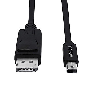 Accell mDP to DP 1.4 - VESA-Certified Mini DisplayPort to DisplayPort 1.4 Cable - 7 Feet, Hbr3, 8K @60Hz, 4K UHD @240Hz