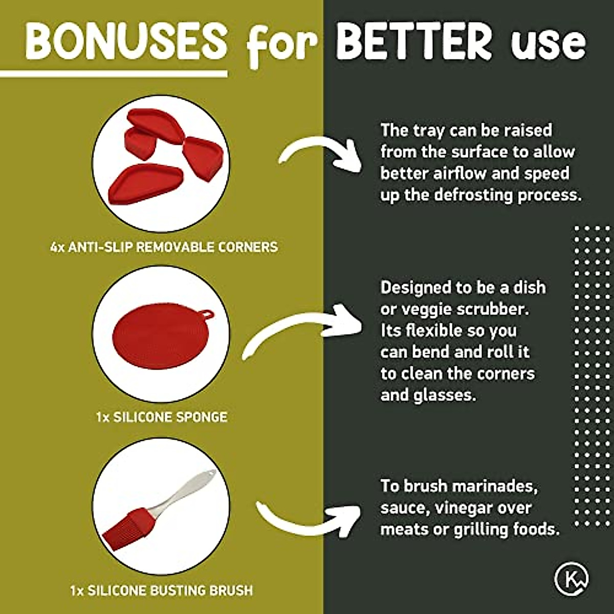 Meat Defroster Tray; Quick Thaw Defrosting Tray for Frozen Meat, Fruit & Vegetables; Large & Fast Defrosting Tray for the Whole Family; Thawing Tray Thaws Frozen Food in Minutes; Great Kitchen Gift
