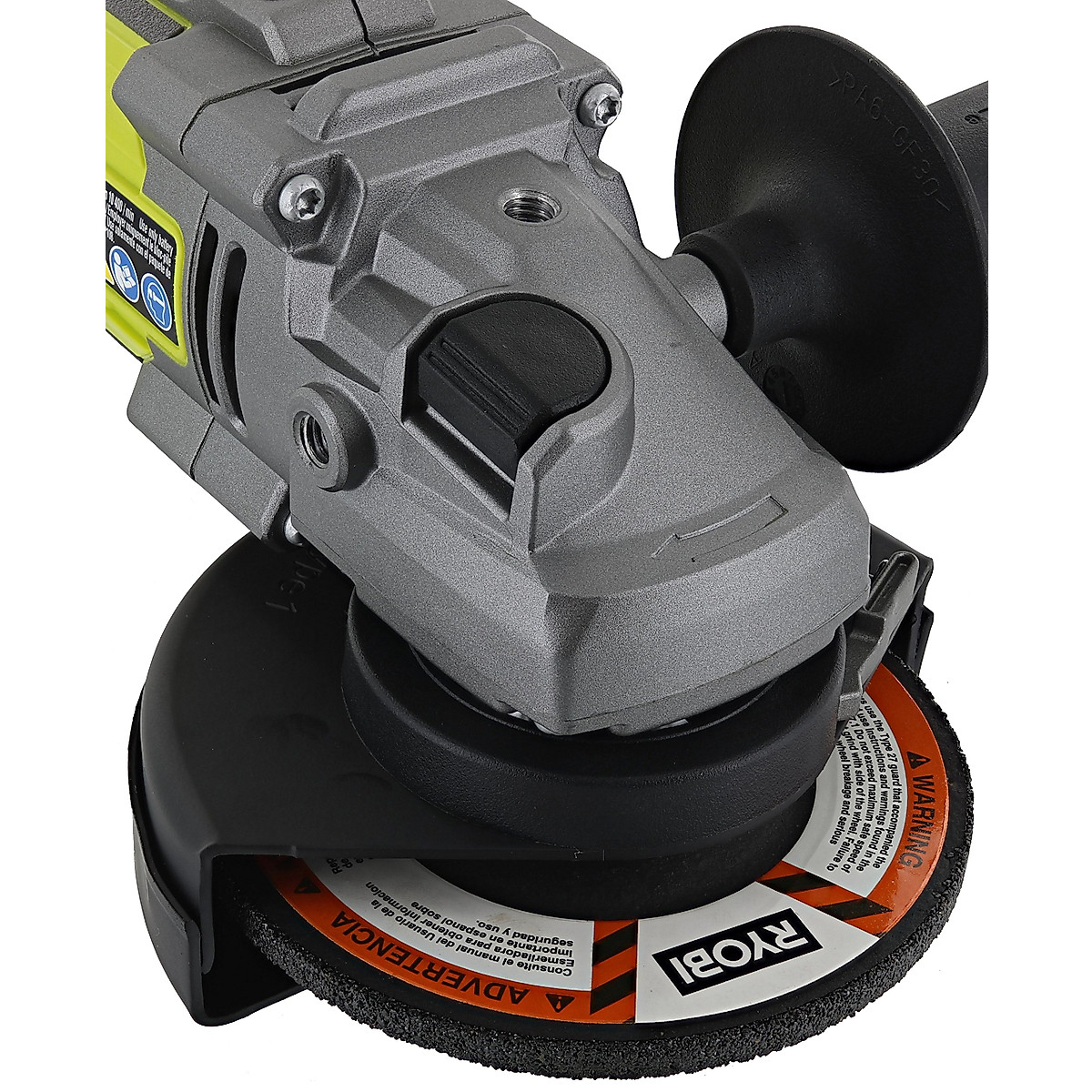 Ryobi P423 18V One+ Brushless 4-1/2" 10,400 RPM Grinder and Metal Cutter w/ Adjustable 3-Position Side Handle and Onboard Spanner Wrench (Battery Not Included, Power Tool Only)