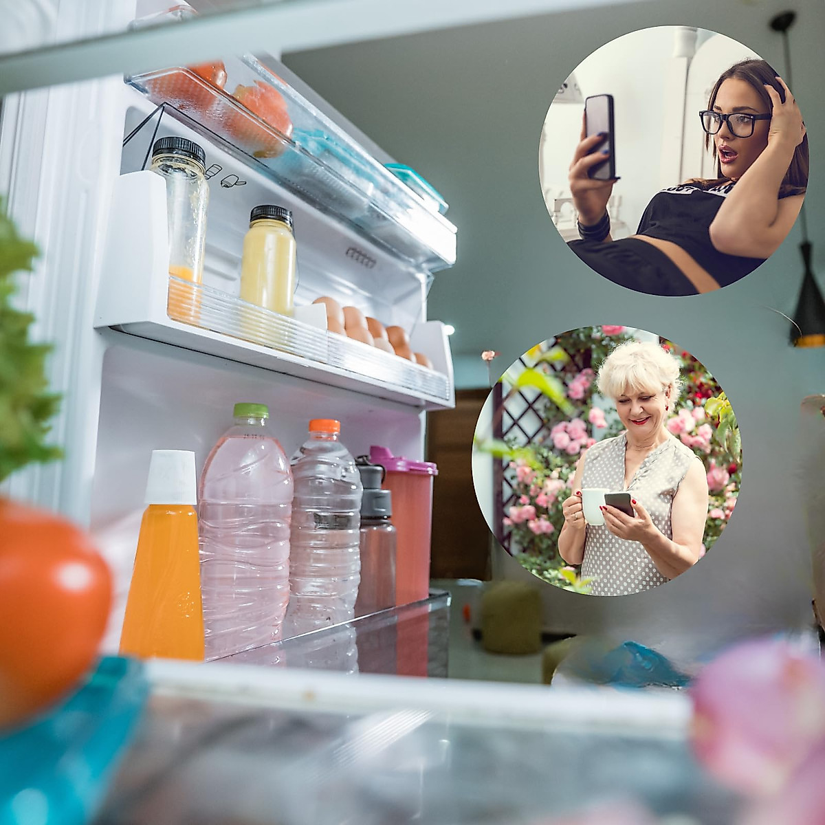 Doorsound - Freezer Refrigerator Door Left Open Alarm with Text Notification alerts, Phone Notifications, Adjustable time delay and Volume, Chime, Close Door Reminder | no hub | no Subscription