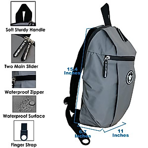 Reflective backpack Smart Cross 10L - High visibility 1000Ft waterproof ideal to be visible on the road for cyclists, motorcyclists and users of electric vehicles, women, men children, Pearl Grey
