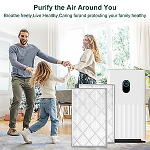 NXBHG HE601 HEPA Replacement Filter for Shark HE6FKPET HE601 HE602 6 Fan Air Purifier, H13 3-in-1 Filter System - Absorbs 99.97% Particulates, Part # HE6FKPET, HE6FKBAS, HE6FKPRO, 2 Pack