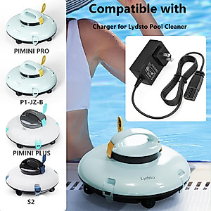 12.6V Charger for Lydsto Robotic Pool Cleaner Compatible with Lydsto P1-JZ-B P1 MINI-FH01 S2 YM-S2-01 YMS201 YMS203 Automatic Robotic Pool Vacuum Cleaner Power Adapter
