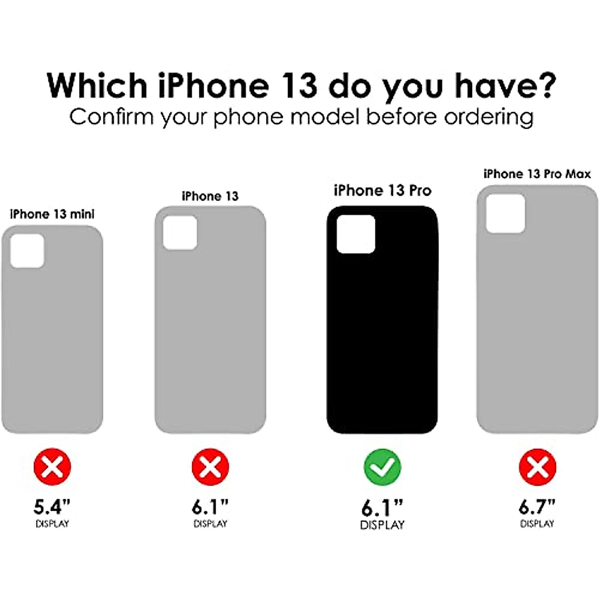 OtterBox Symmetry Series Case for iPhone 13 PRO (NOT 13/13 Mini/13 Pro Max) Non-Retail Packaging - Clear