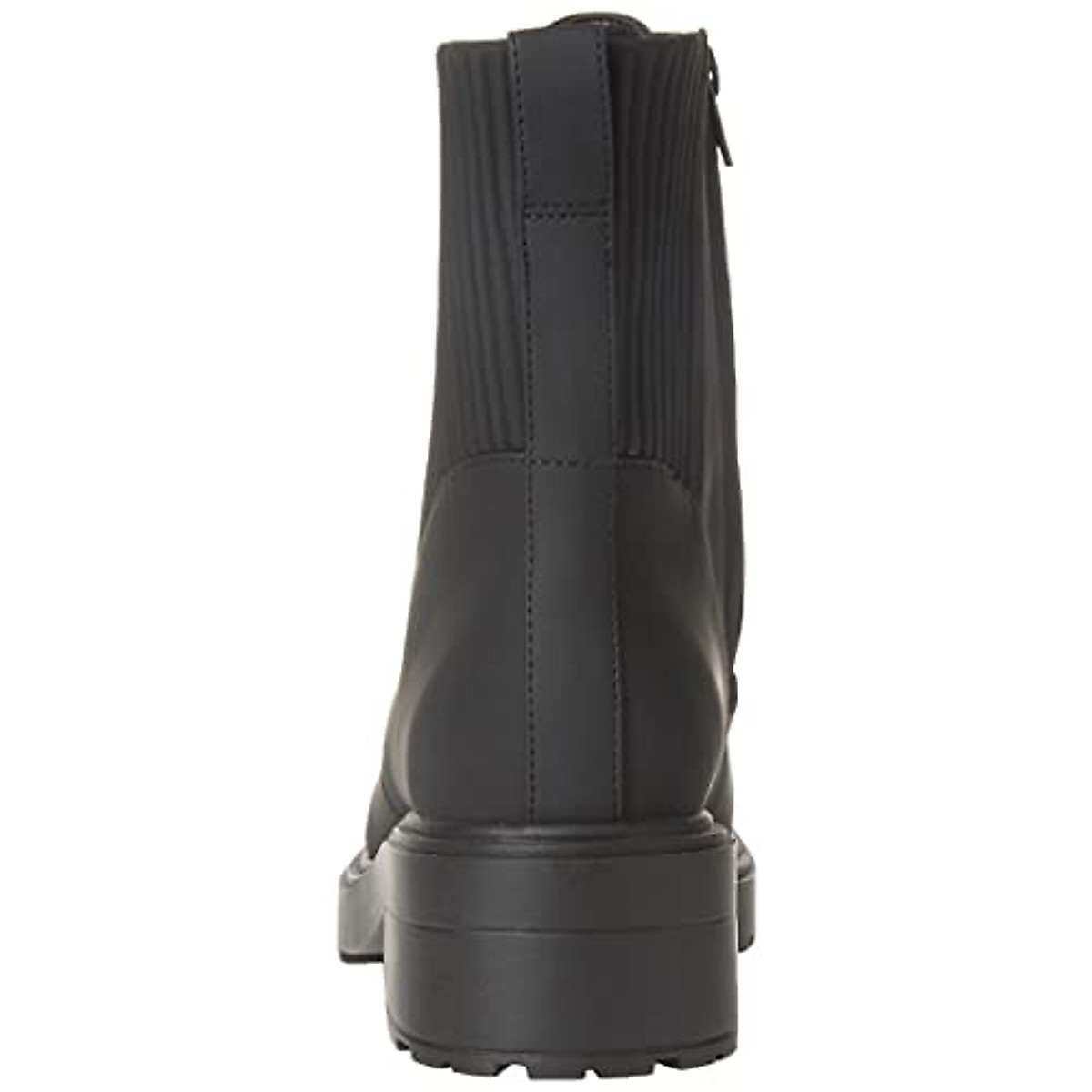 Amazon Essentials Women's Rubberized Combat Boot with Chunky Outsole, Black, 7