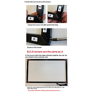 55 Inch 20 Points Multi-Touch IR Touch Frame 55 Inches Infrared Touch Screen Overlay Kit USB Driver Free HID Compatible HT-IR55-17mm 0