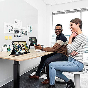 SideTrak Solo 15.6” 4k Portable Monitor for Laptop | Freestanding Ultra HD LED Anti-Glare USB Laptop Dual Screen | Compatible with Mac, PC, & Chrome | Powered by USB-C or Mini HDMI