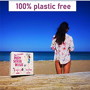 Morava Exfoliating Body Scrub Bar - Natural Coffee & Sugar Body Scrub for Smooth, Nourished & Glowing Skin, Vegan, Cruelty free Sugar scrub for body(Grapefruit and Ginger, 3.17 oz)