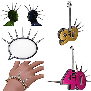 30PCS 40MM Spike and Studs Silver Cone Spikes Punk Bullet Large Leather Rivets Screwback Studs Screw on Cone for DIY Craft Clothing