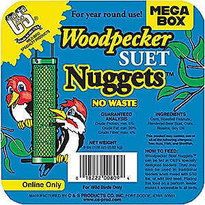 C&S Wild Bird Woodpecker Suet Nuggets Mega Box, 8 Pounds