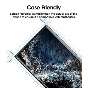 amFilm 3D Curved for S22 Ultra Screen ProtectorSamsung Galaxy 5g,Samsung Galaxy S22 Ultra, Fully Compatible with UltraSonic Fingerprint Scanner and S Pen, UV Gel Application, Tempered Glass, 2 Pack