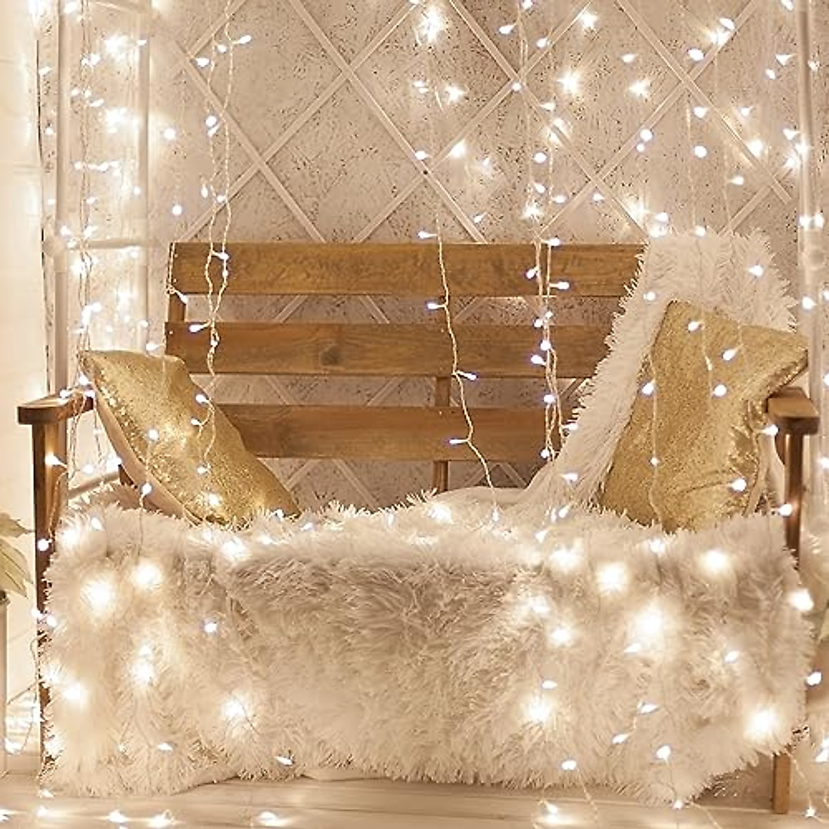Outdoor Fairy 1080 LED String Lights 364FT - 8 Modes, Remote & Plug-in | Waterproof, Perfect for Christmas, Halloween, Bedroom & Party Decorations (Cool White)