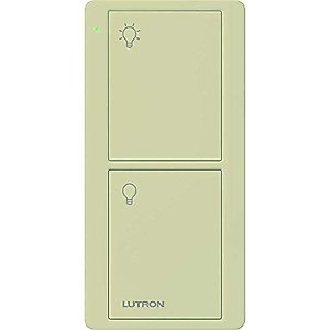 Lutron 2-Button Pico Smart Remote Control for Caséta Smart Switch, PJ2-2B-GIV-L01, Ivory