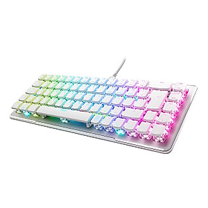 ROCCAT Vulcan II Mini JP ISO Gaming Keyboard, Wired White/White, Optical, Linear Mini (65%), RGB, Windows 7 or Later