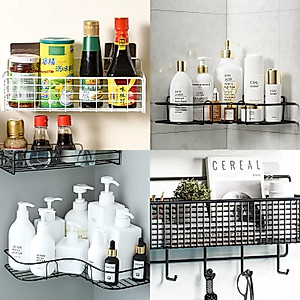 ALAHUGYEF 16 Pcs Shower Adhesive sticker hooks, used for changing adhesive stickers on corner shower carts, strong adhesive heavy-duty wall adhesive transparent for bathroom soap racks.