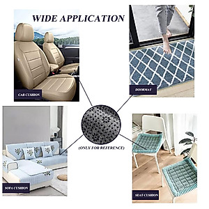 Antislip Vinyl Primary Tufting Cloth Backing Fabric Non Slip Pad with Plum Blossom Pattern for Carpets Rug Tufting Gun Cushion Punch Needle (70 x 39 Inch) (Black)