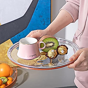 amokk Divided Serving Tray with Lid and Handle Snackle Box Charcuterie Container Portable Snack Platters Clear Organizer for Candy, Fruits, Nuts, Snacks, for Parties, Entertaining, Picnic (Transparent)