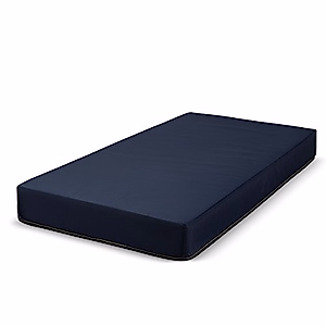 FORTNIGHT BEDDING 6 Inch Foam Mattress with Blue Nylon Water Resistant Cover - Narrow Twin, Cot, RV, Bunk Bed, Size, Made in USA (30x74x6)