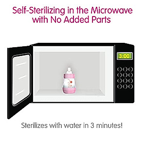 MAM Easy Start Anti-Colic Bottle, Baby Essentials, Medium Flow Bottles with Silicone Nipple, Unisex Baby Bottles, Designs May Vary, 9 oz (3-Count),
