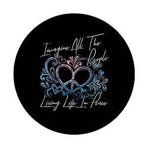 Imagine Hippie People Living Life in Peace and Love PopSockets Standard PopGrip