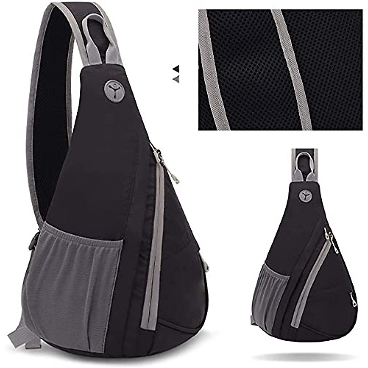 Peicees Sling Bag Chest Shoulder Bag Crossbody Waterproof Lightweight Nylon Hiking Backpack Cycling Travel Daypack for Men & Women